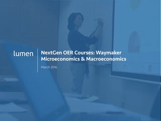 Waymaker Microeconomics & Macroeconomics Course Walkthrough | PDF