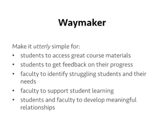 Waymaker Introduction to Business Overview | PPT