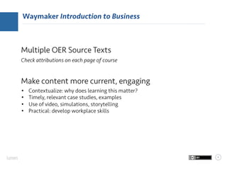 Waymaker Introduction to Business Overview | PPT