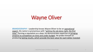 Wayne Oliver Brandography PowerPoint | PPT