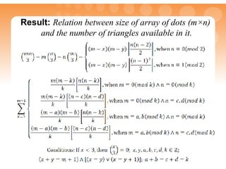 Ways to construct Triangles in an mxn Array of Dots | PPT