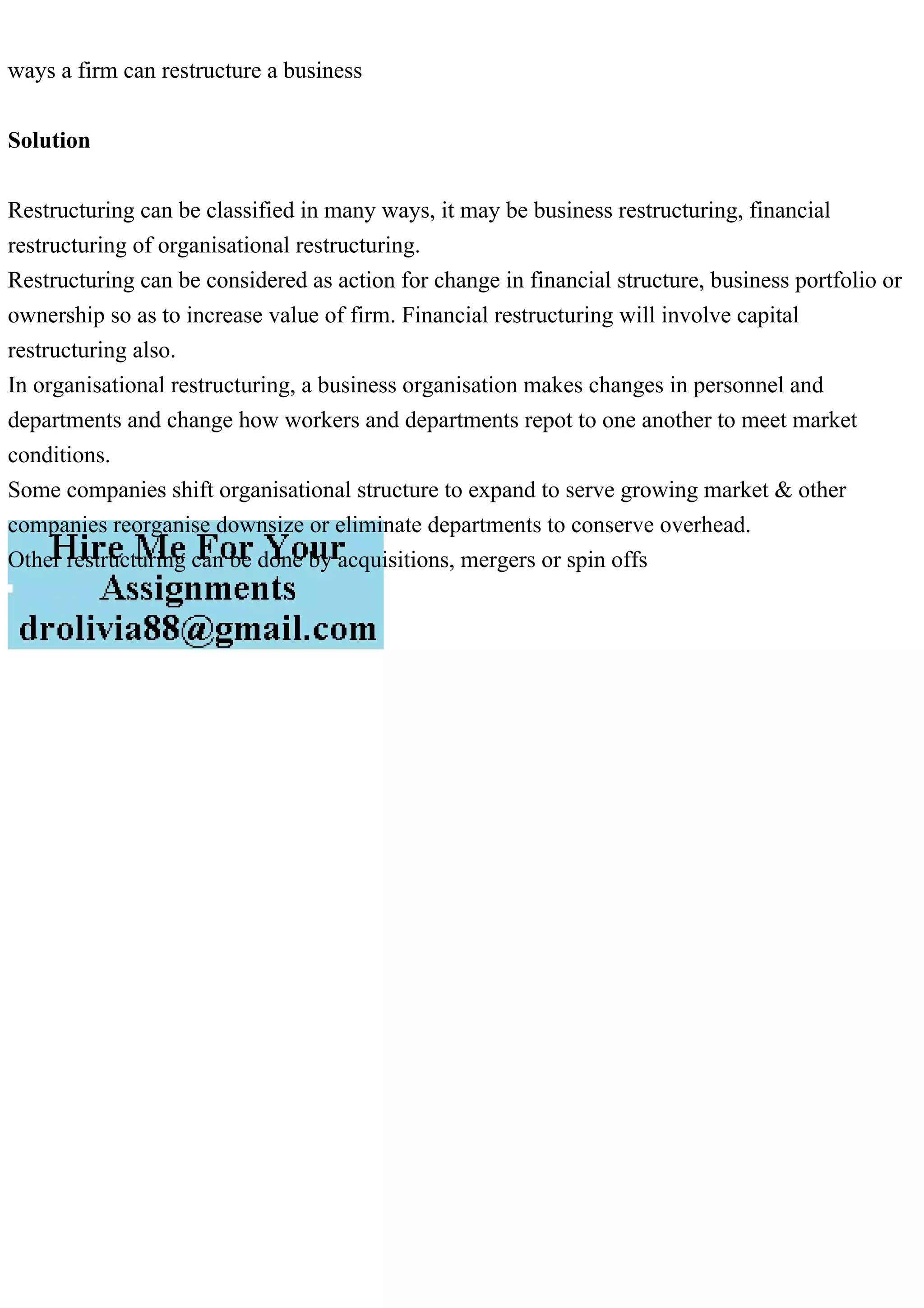 ways a firm can restructure a businessSolutionRestructuring ca.pdf