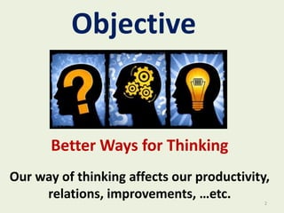 Ways for better thinking - part 2 | PDF