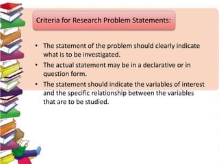 Ways in stating research problem.report | PPTX