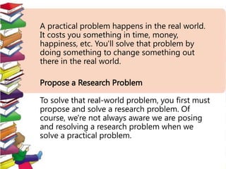 Ways in stating research problem.report | PPTX
