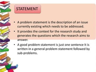 Ways in stating research problem.report | PPTX