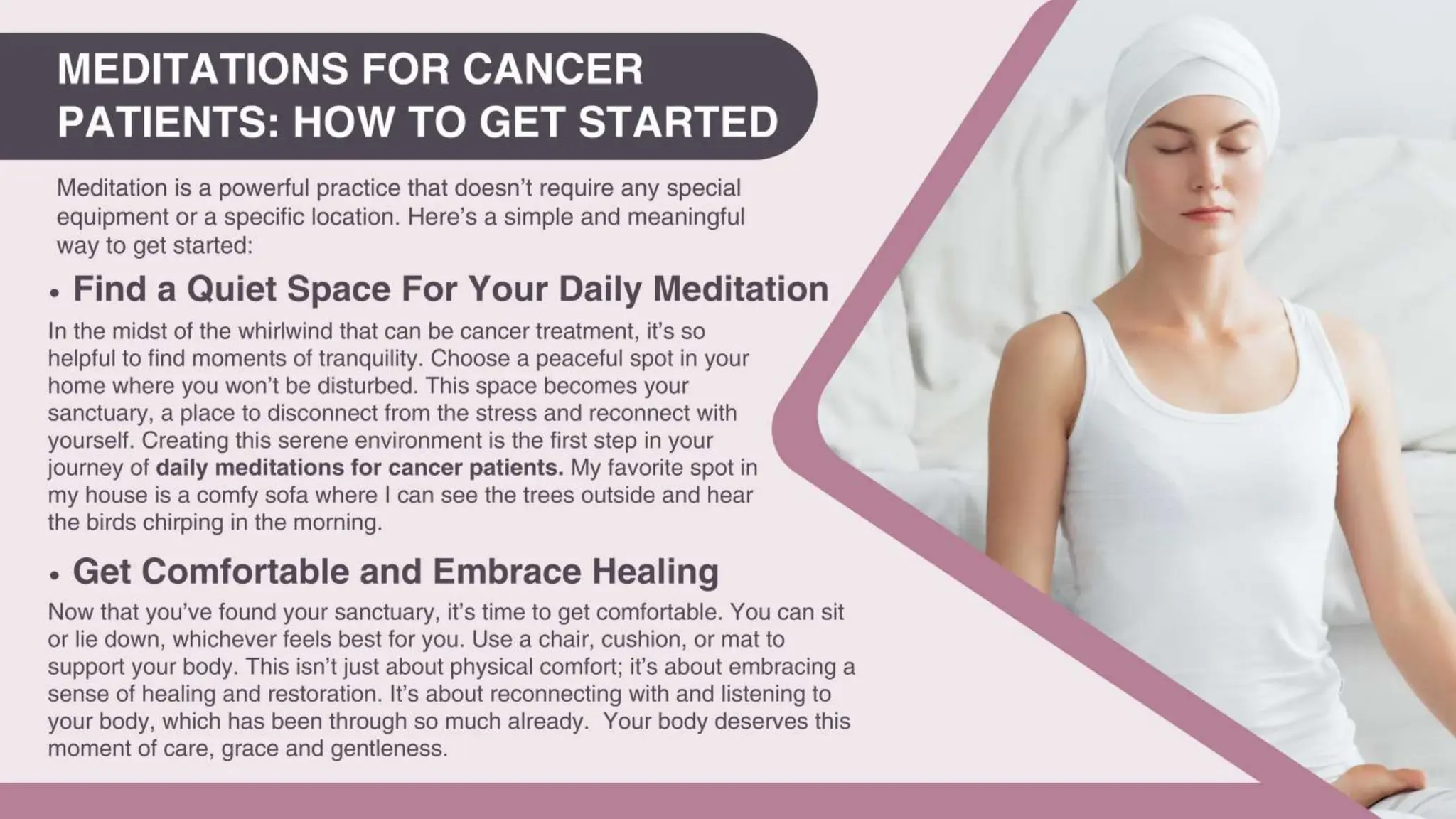 WAYS MEDITATION MAY HELP DURING CANCER TREATMENT | PPTX