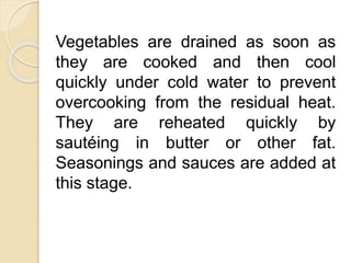 Ways of cooking vegetables | PPTX