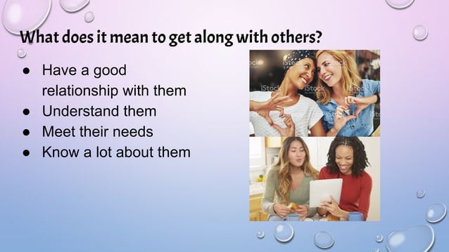 Ways of getting along with others | PDF
