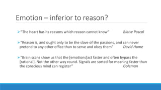 Ways of knowing (2) reason and emotion | PPT