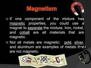 Ways of separating components of a mixture | PPTX
