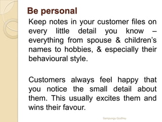 Ways of staying close to customers- Customer Relationship Management | PPT
