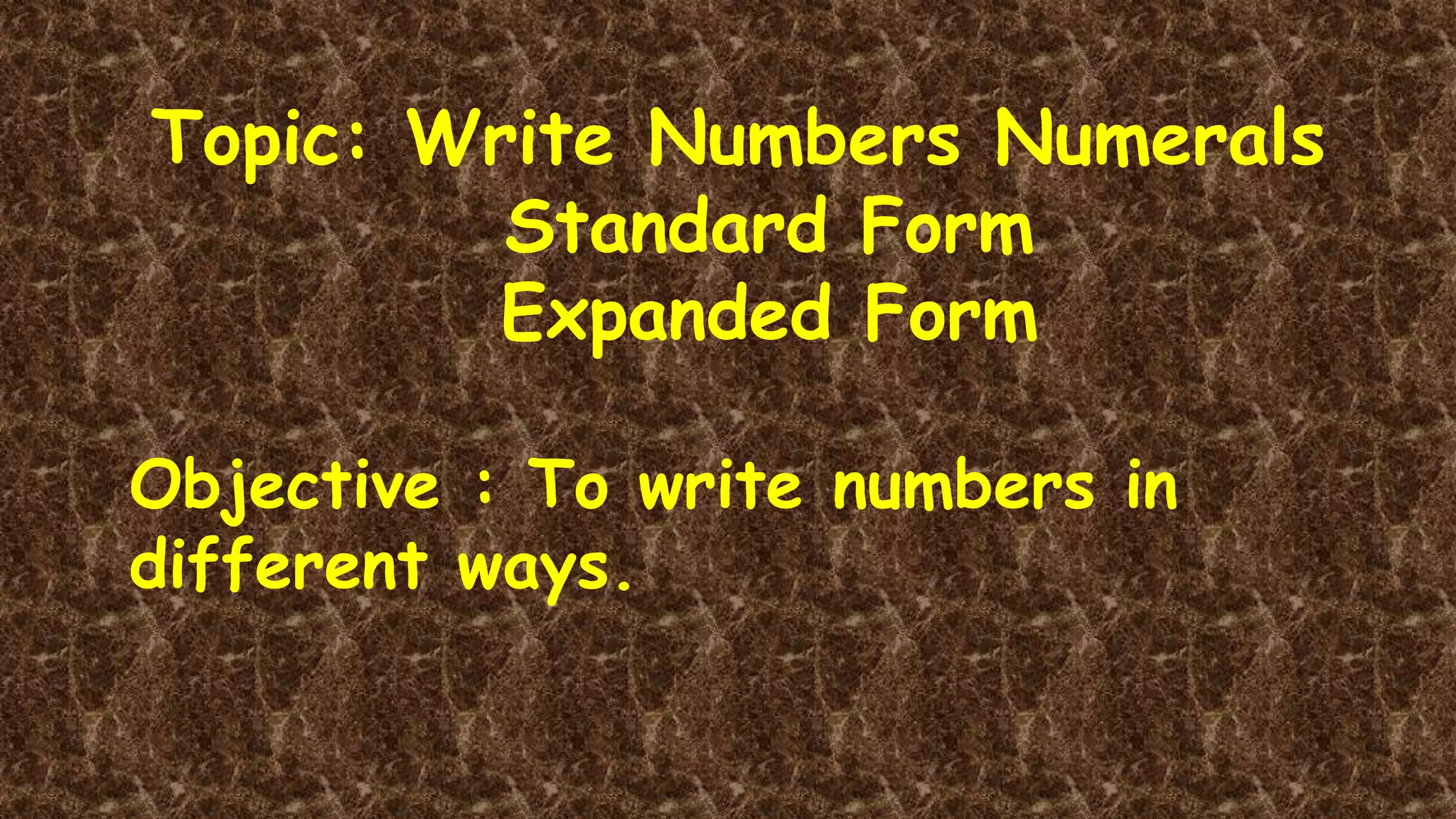 Ways of writing 4 digit numbers | PPTX