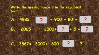 Ways of writing 4 digit numbers | PPTX