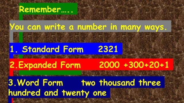 Ways of writing 4 digit numbers | PPTX
