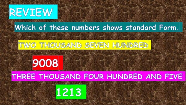 Ways of writing 4 digit numbers | PPTX