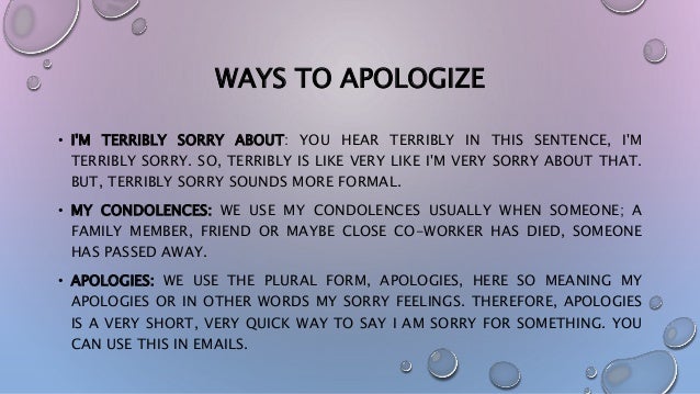 Waystoapologizeandgiveexplanation 220204155357 | PPTX