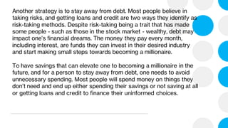 Ways To Become A Millionaire | PDF