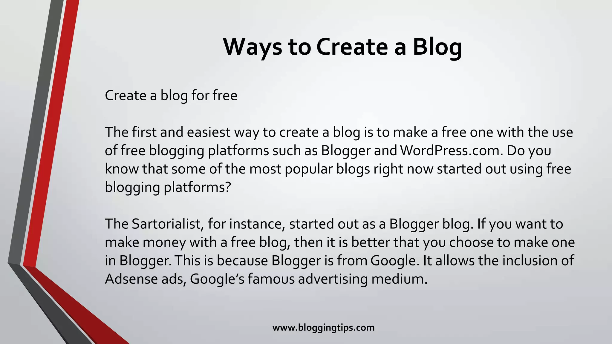 Ways to Create a Blog | PPT