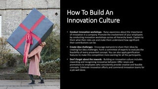 Ways to Develop Innovation Culture | PDF