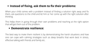 Ways to develop resilience in children | PDF