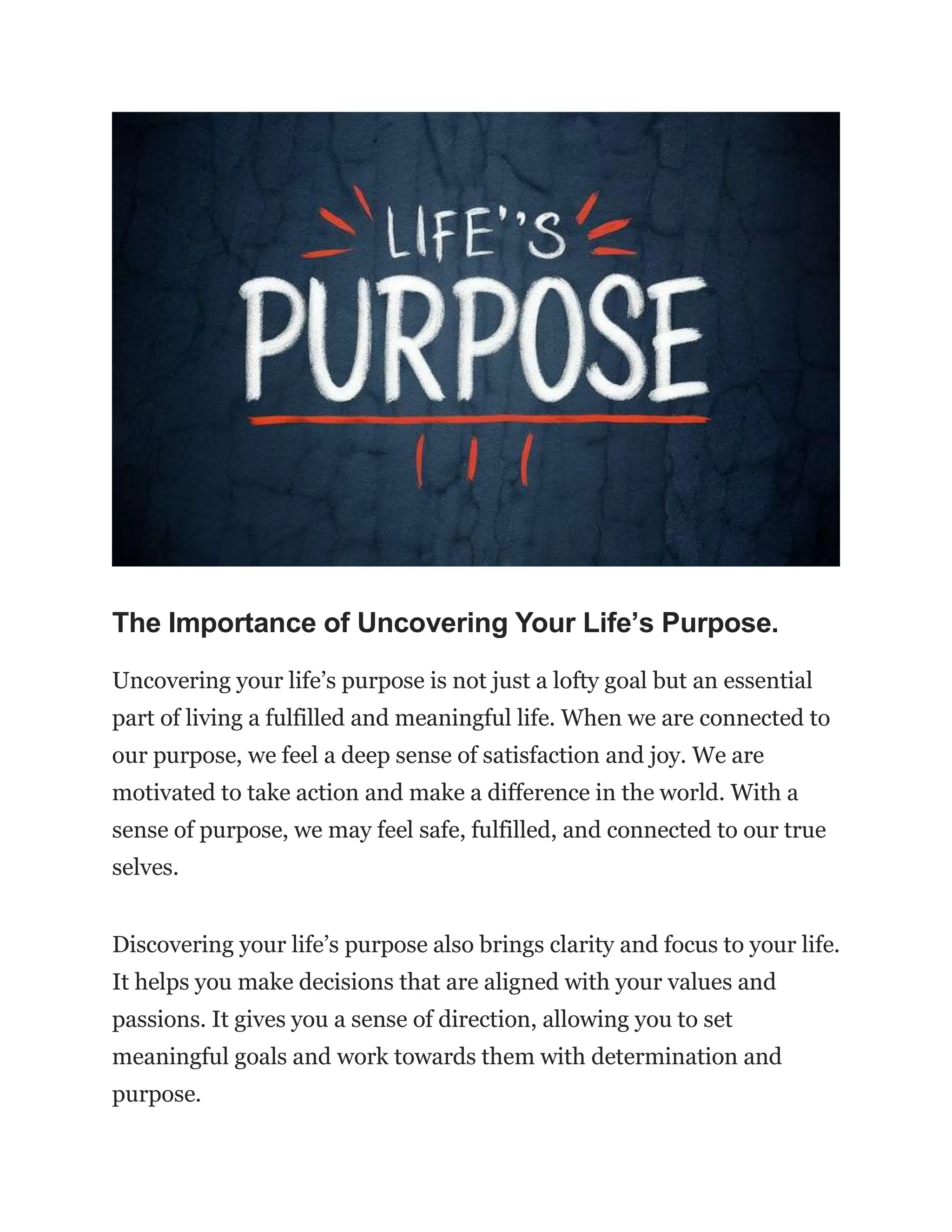 Ways to discover your Path to Passion and Meaning. | DOCX