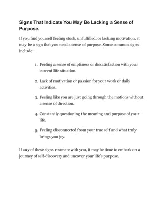 Ways to discover your Path to Passion and Meaning. | DOCX