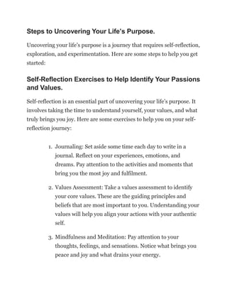 Ways to discover your Path to Passion and Meaning. | PDF
