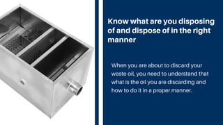 Ways to dispose of waste oil | PDF