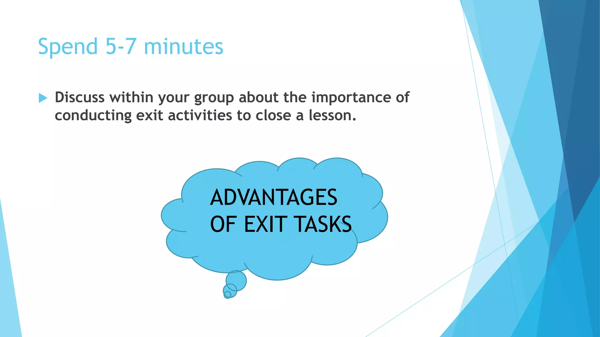 Ways to end the lesson | PPTX