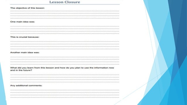 Ways to end the lesson | PPTX