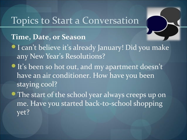 Ways to keep a conversation going | PPT