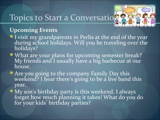 Ways to keep a conversation going | PPT