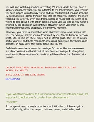 Ways to keep him obsessed | DOCX