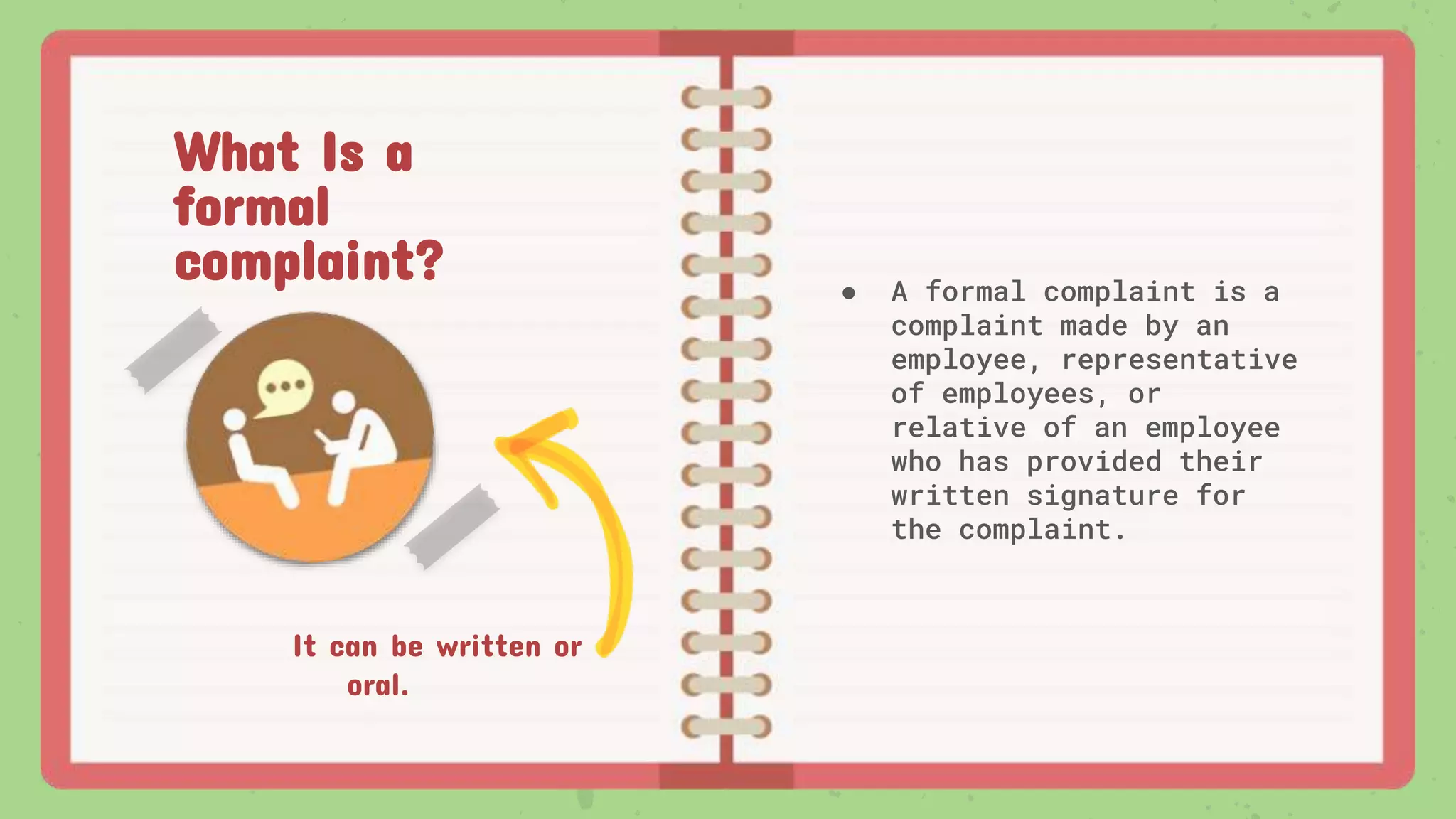 Ways to make a formal complaint | PPT