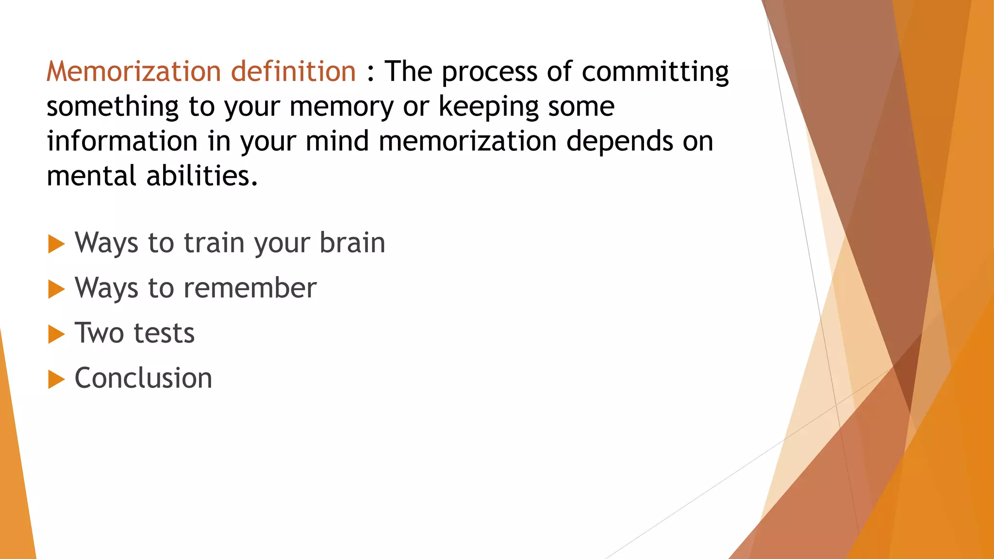 Ways to memorize | PPTX