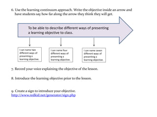Ways to present an objective | PPTX