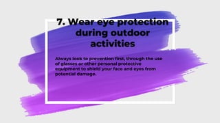 Ways to protect your eyes | PPTX