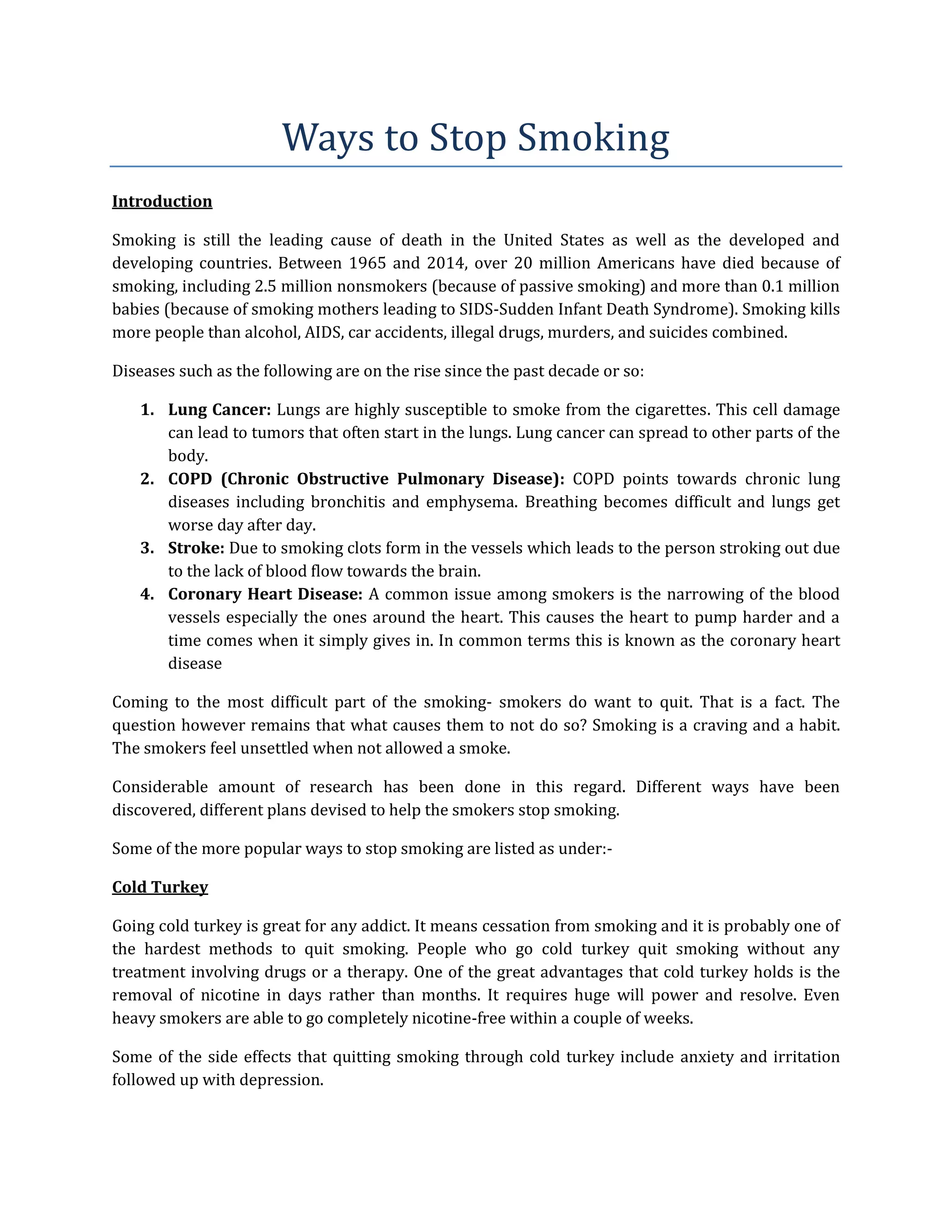 Ways to quit_smoking | PDF | Illegal Drugs, Tobacco, eCigarettes ...