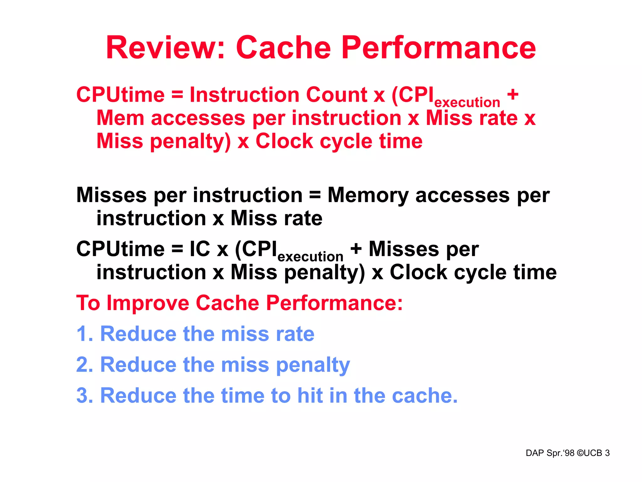 Ways to reduce misses | PPT