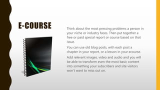 Ways to repurpose and refresh old content | PPTX | Web Conferencing | Computer Software and ...