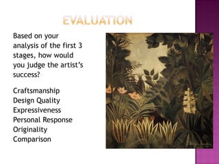 Ways to Respond to a Work of Art | PPT