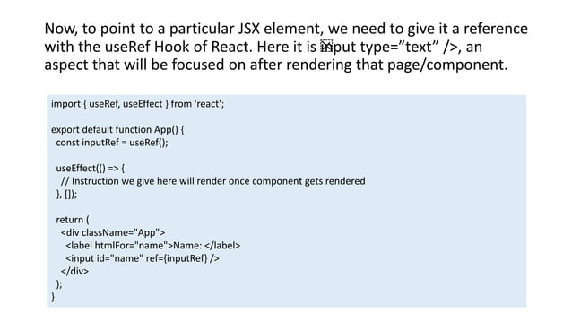 Ways to Set Focus on an Input Field After Rendering in React.pptx