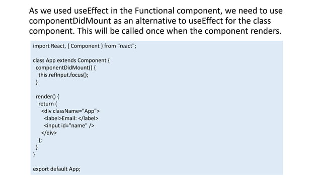 Ways to Set Focus on an Input Field After Rendering in React.pptx