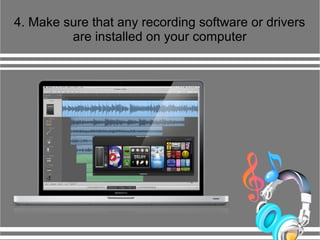 Ways to Set up a Portable Recording Studio | PPT