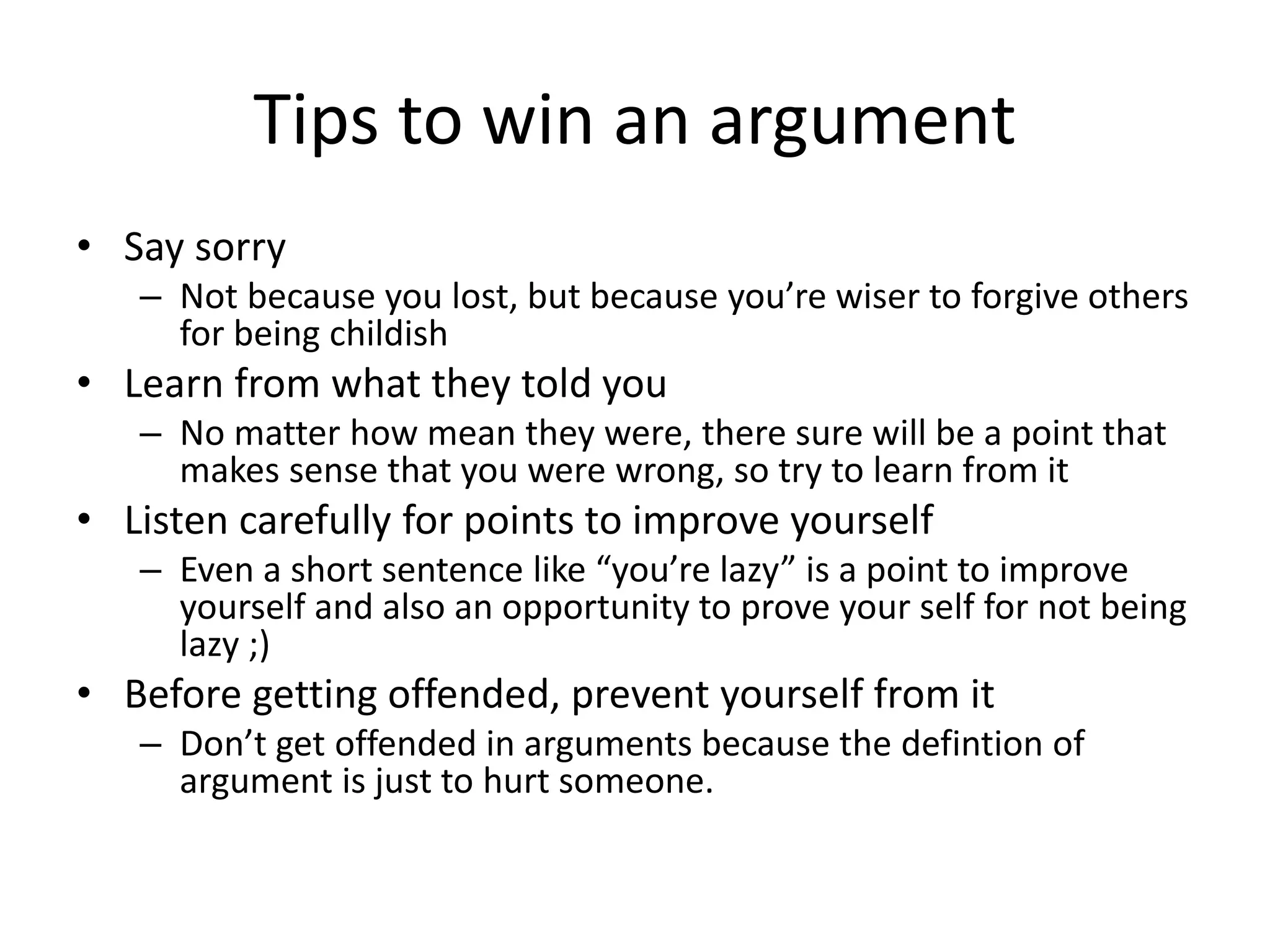 Ways to win an argument | PPTX