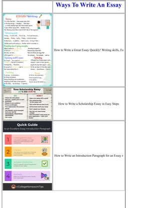 Ways To Write An Essay | PDF