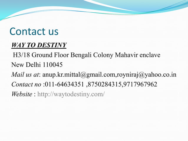 Way to destiny ppt | PPT