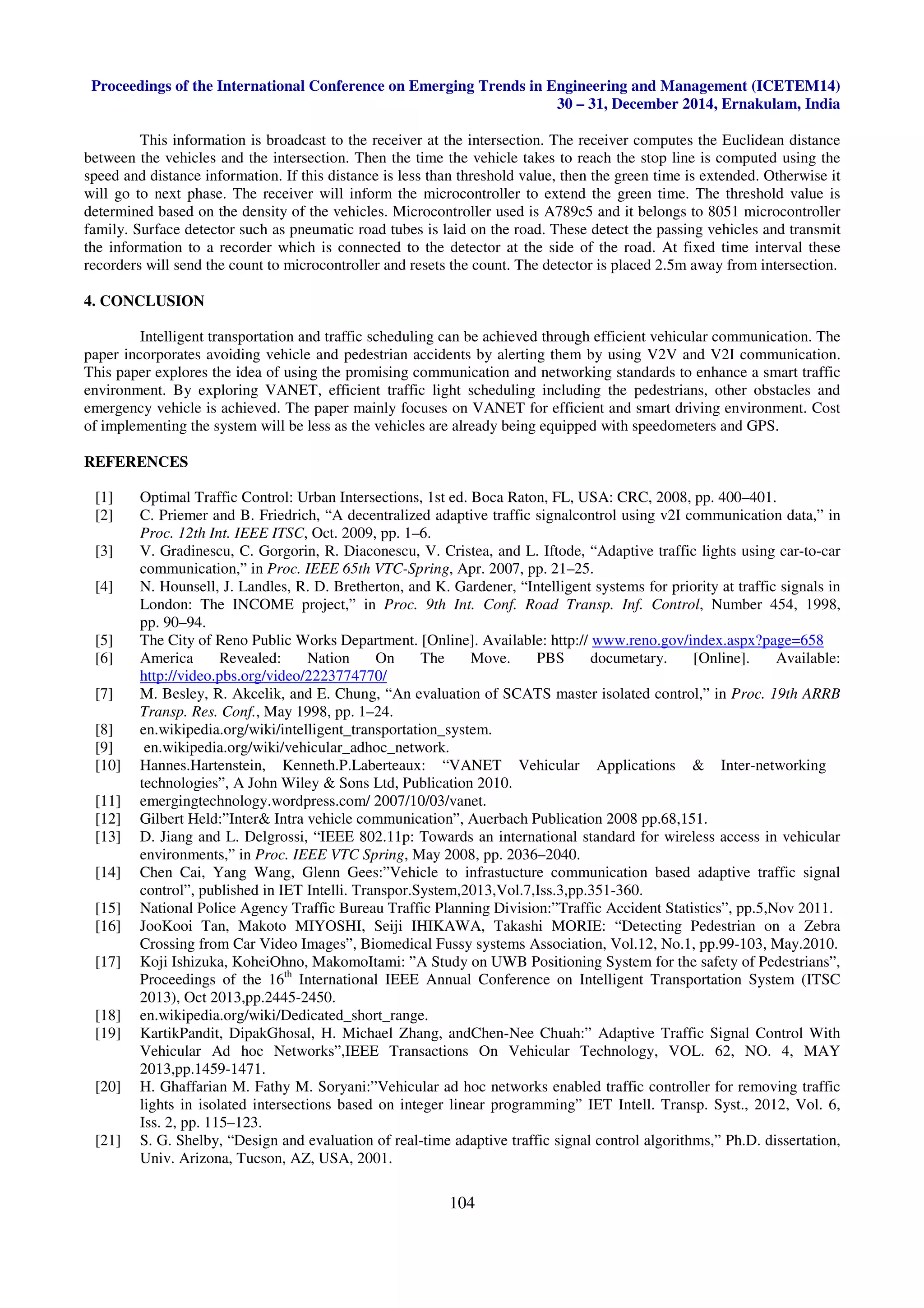 Way to green intelligent traffic control with vanet | PDF | Computer Networking | Computing