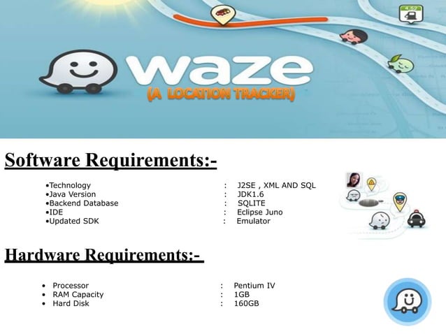 Waze a location tracker final year project | PPTX